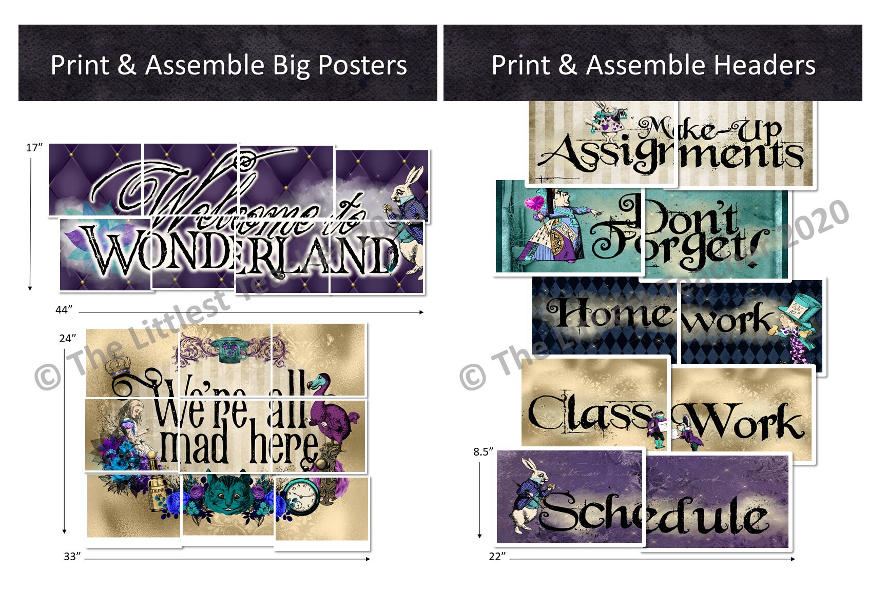 Middle or High School Classroom Decor - Alice in Wonderland Theme - Etsy