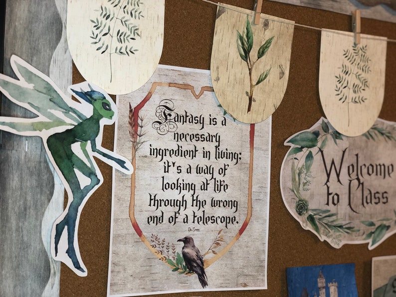 Fantasy Enchanted Forest Classroom Theme Decor Bundle for Middle or ...