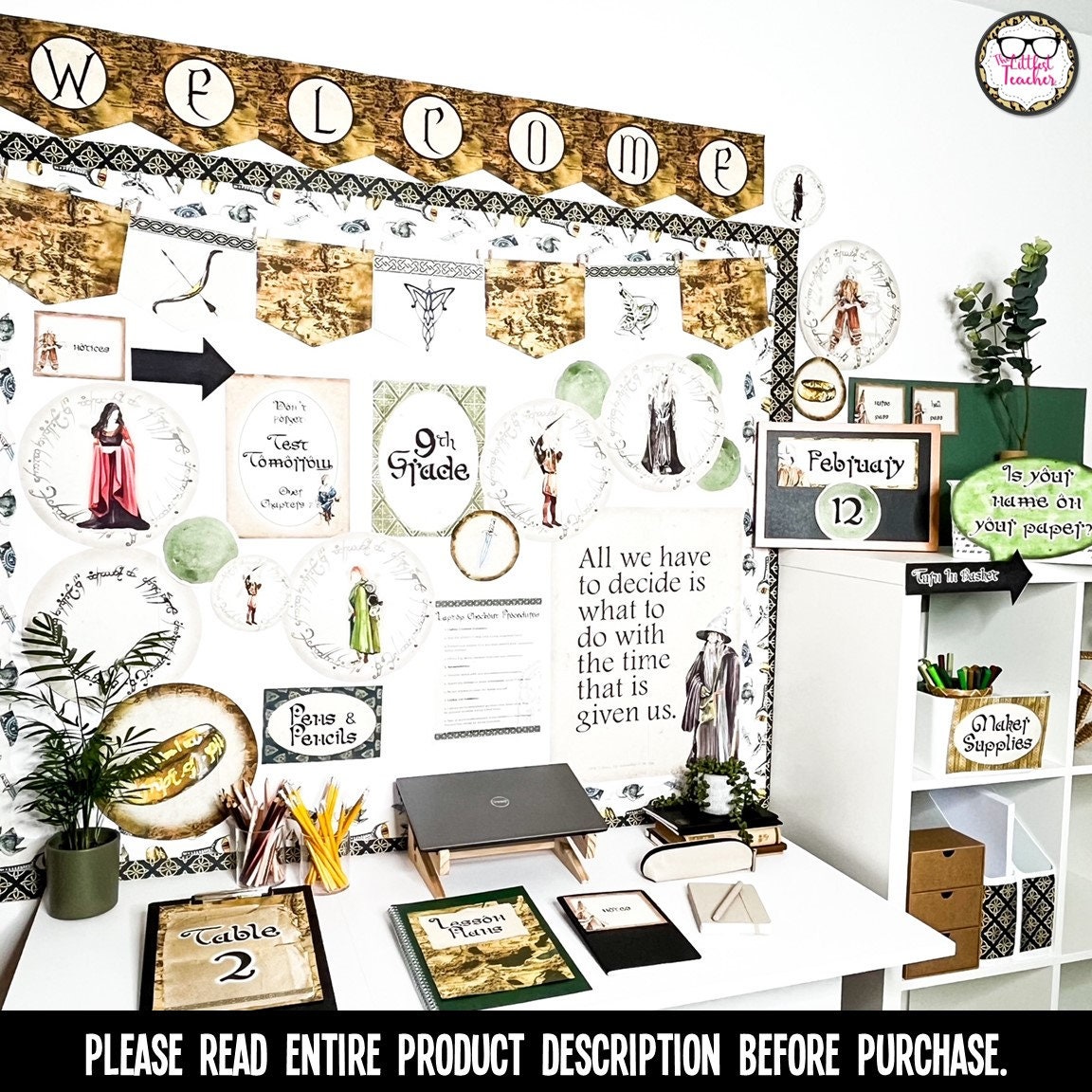 Lord of the Rings Middle Earth Tolkien Theme Printable Classroom Decor ...