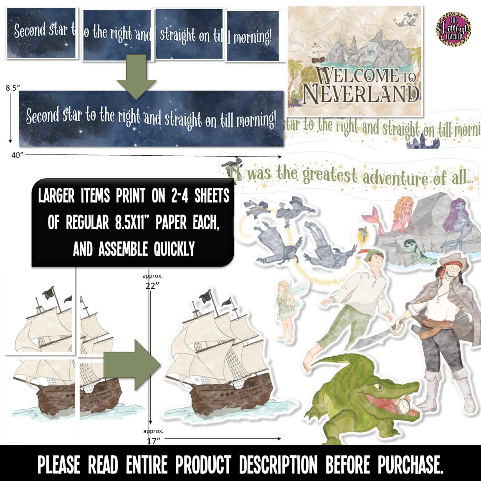 Neverland Classroom Decor Peter Pan Classroom Theme Printable Class ...