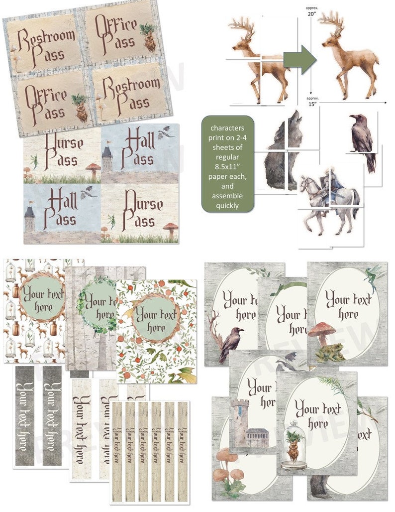 Fantasy Enchanted Forest Classroom Theme Decor Bundle for Middle or ...