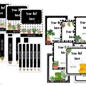 Middle or High School Classroom Decor - Houseplants + Black and White ...
