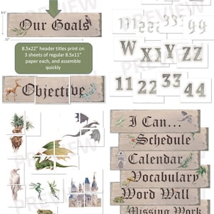 Fantasy Enchanted Forest Classroom Theme Decor Bundle for Middle or ...