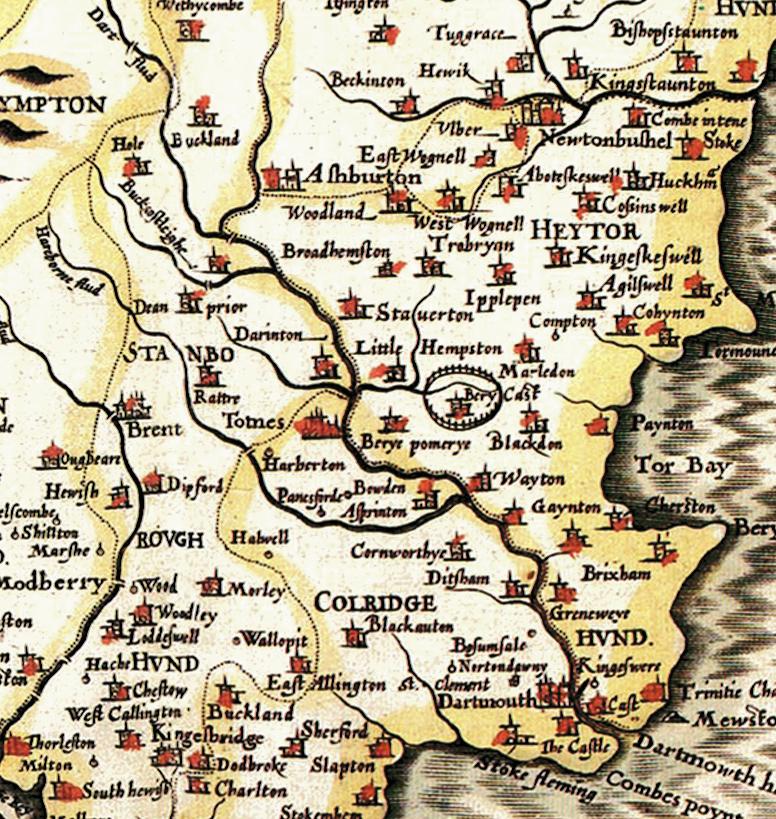 Old Map of Devon - Historic Map by John Speed. Premium Quality. Framed ...