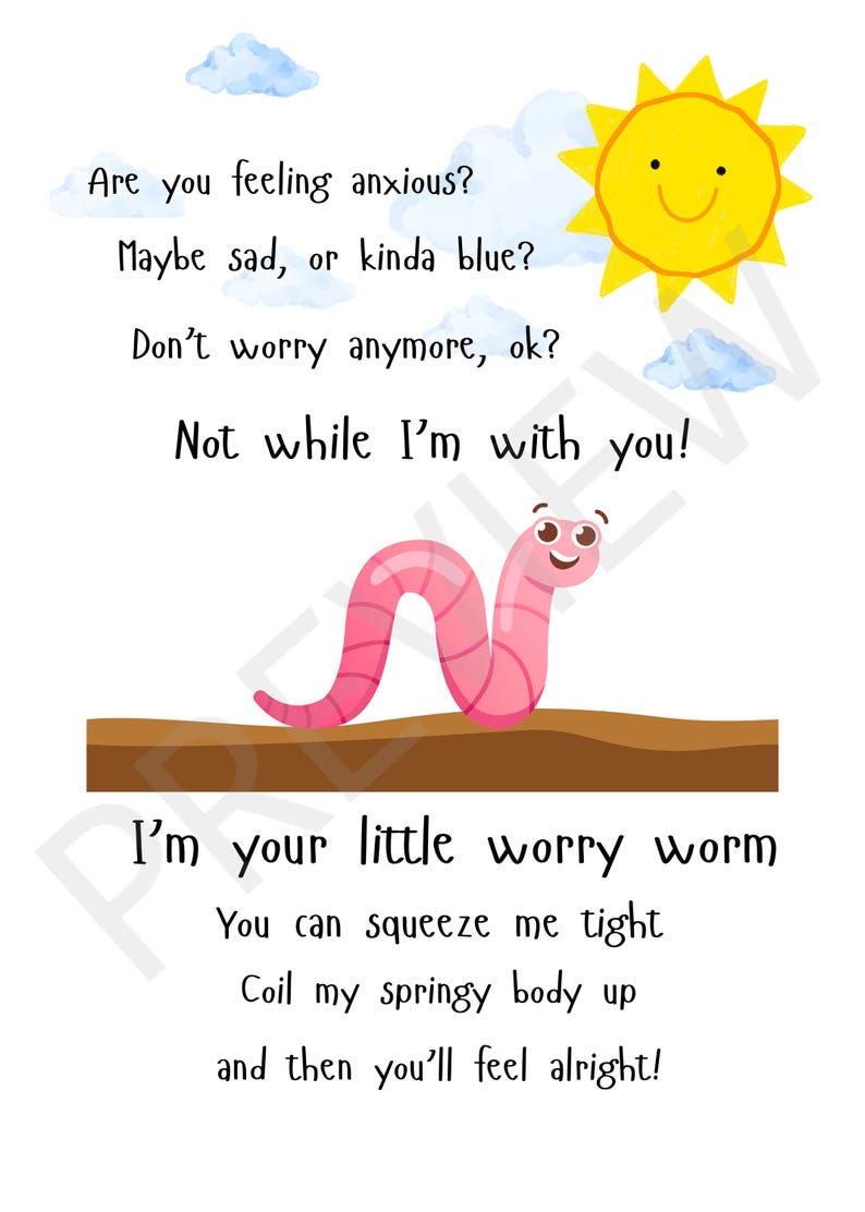 Worry Worm Poem Card (digital Download) - Etsy