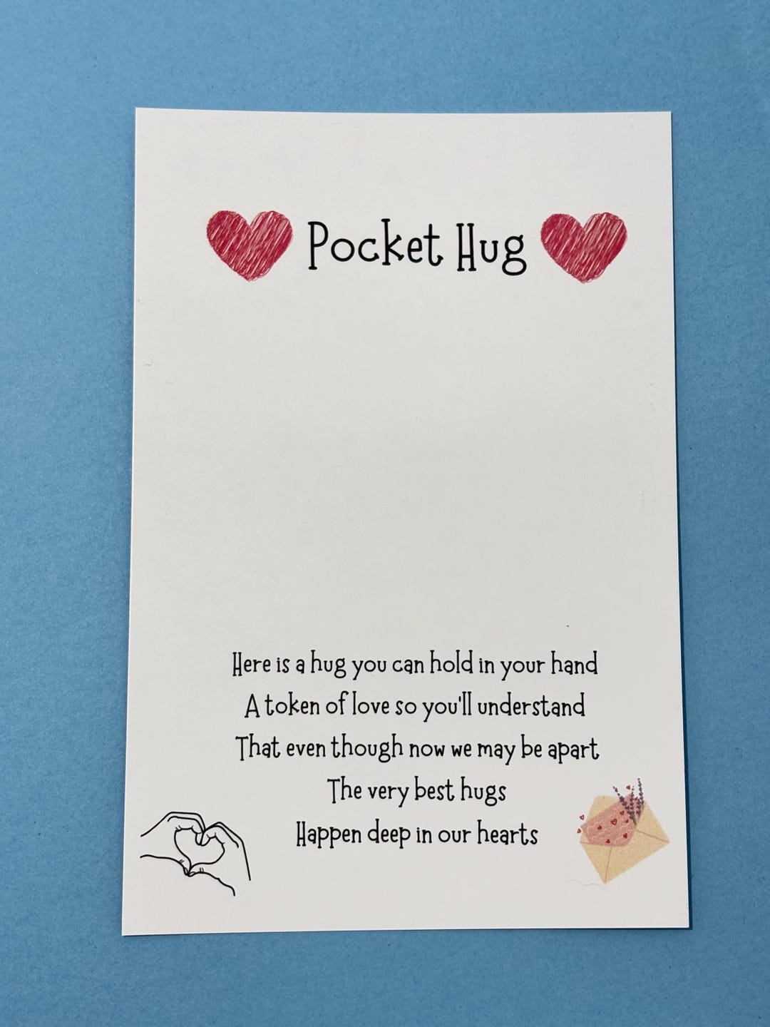 Pocket Hug Poem Card (digital Download) - Etsy