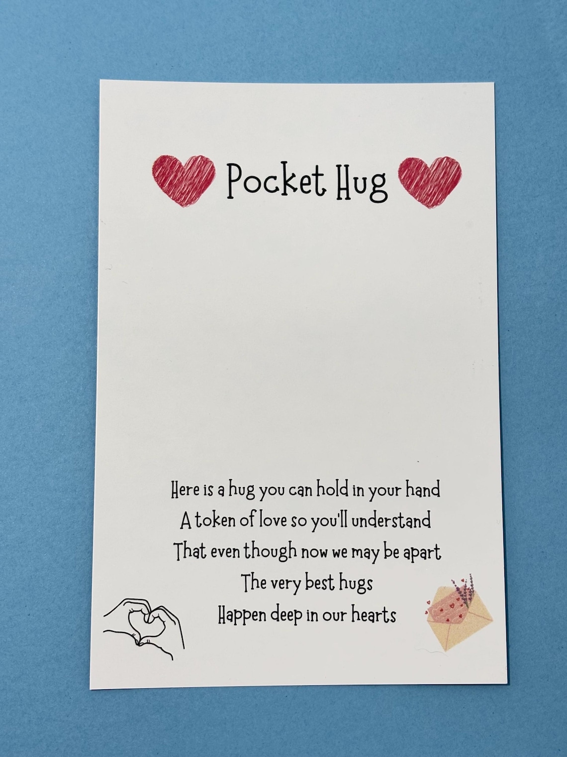 Pocket Hug Poem Card (digital Download) - Etsy