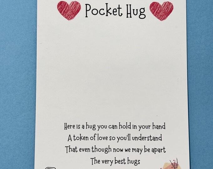 Pocket Hug Poem Card (digital Download) - Etsy