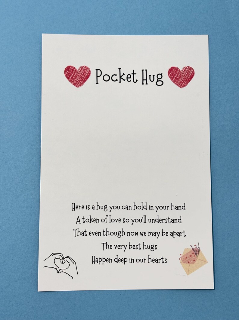 Pocket Hug Poem Card (digital Download) - Etsy