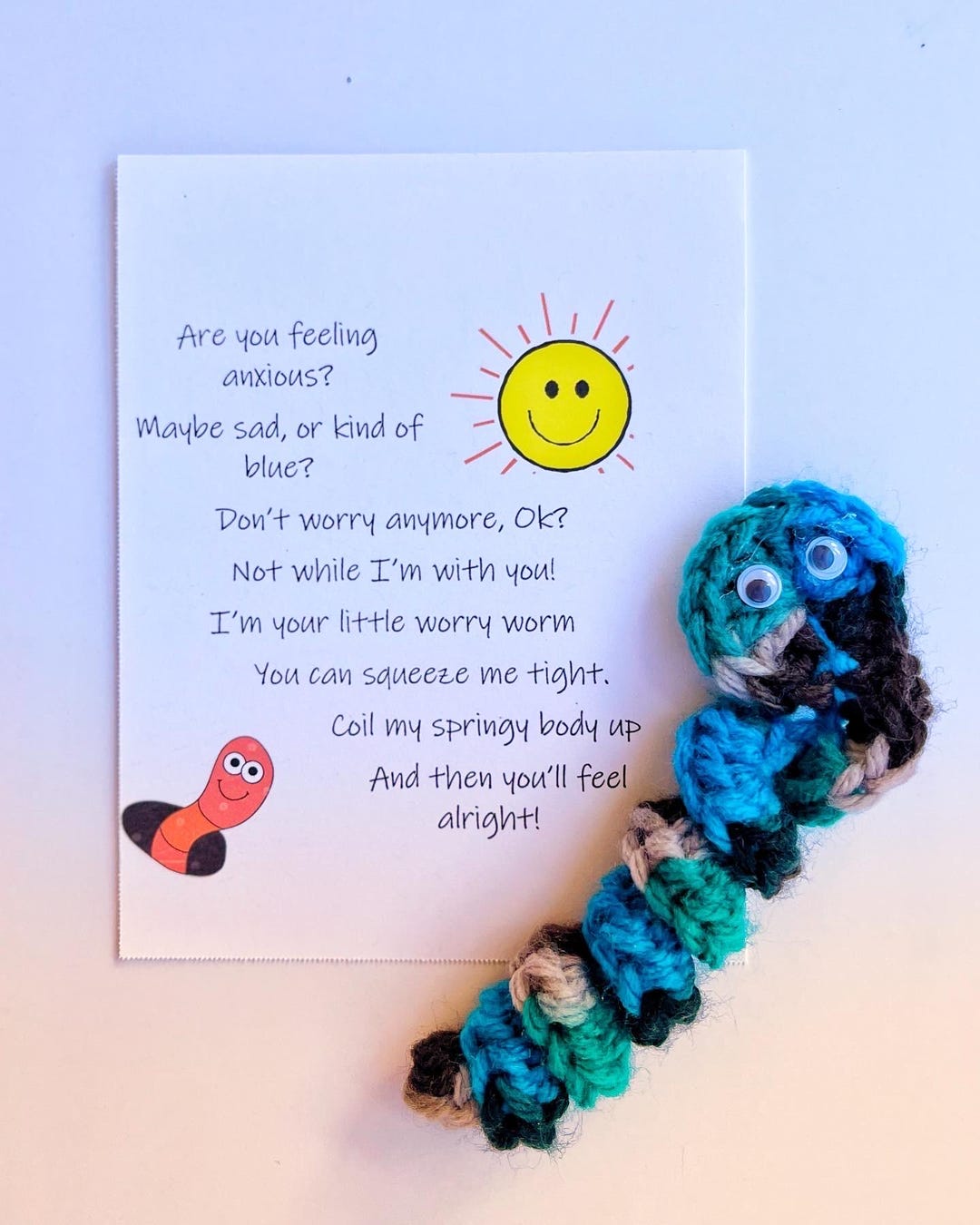 Worry Worms + Poem Card - Etsy