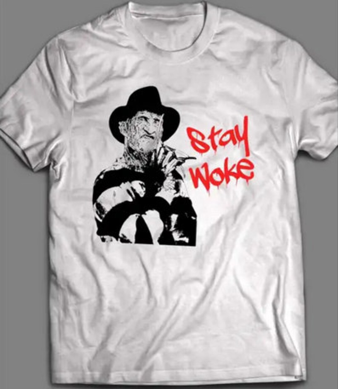 Nightmare Fred Stay Woke Horror Shirt - Etsy