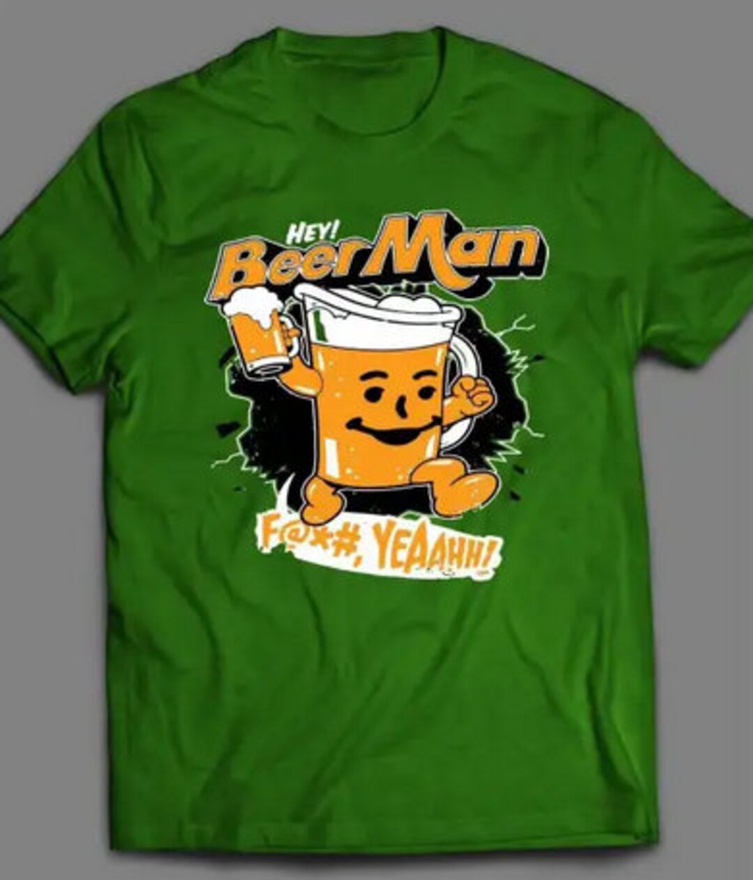 Hey Beer Man FK Yea Cartoon Shirt - Etsy