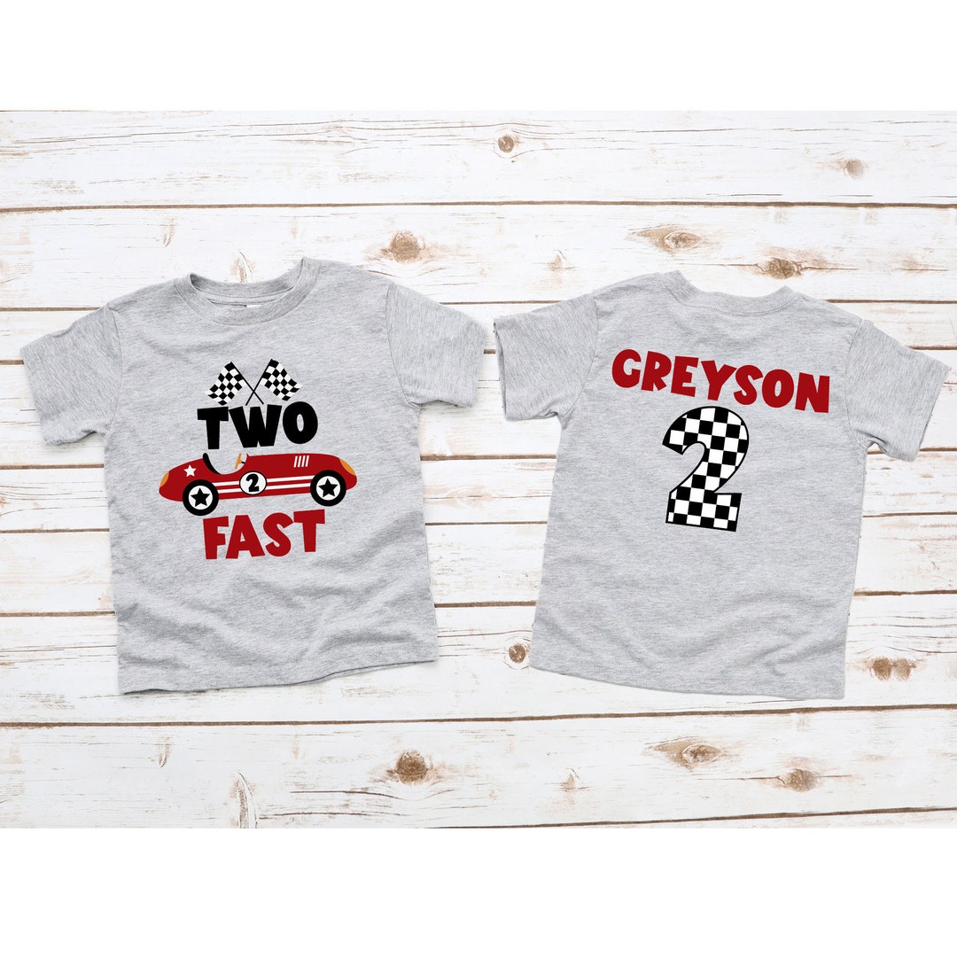 Two Fast Birthday Shirt, the Birthday Boy Kids Shirt, Second Birthday ...