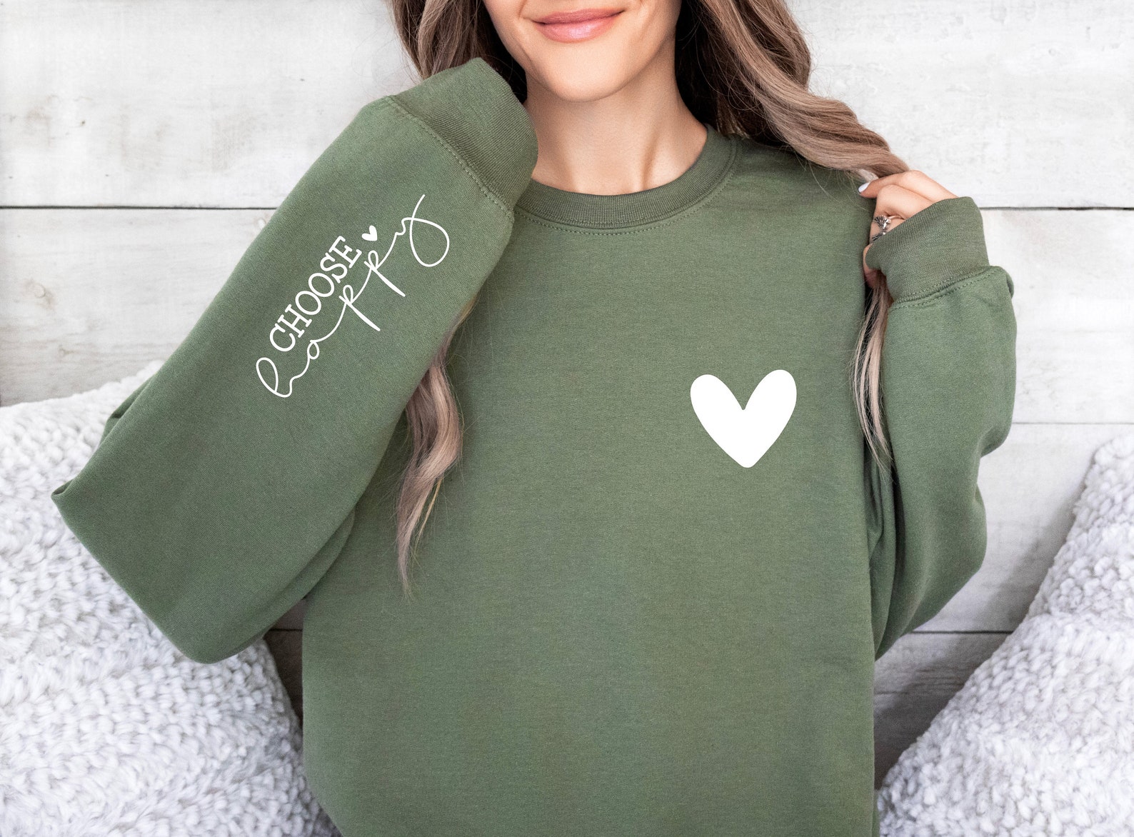 Choose Happy Sweatshirt, Quotes Sweater, Inspire Sweatshirt ...