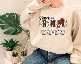 Custom Baseball Grandma Shirt, Grandma Baseball Shirt, Mothers Day Gift ...