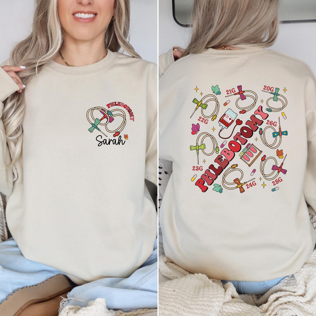 Custom Phlebotomy Shirt, Phlebotomy Tech Sweatshirt, Lab Tech Shirt, Phlebotomy Tech Shirt, Cute ...