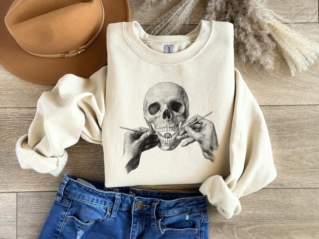 Spooky Dentist Shirt, Halloween Orthodontist Shirt, Skeleton Dentist ...