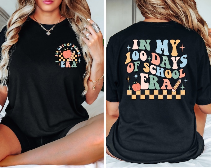 In My Kindergarten Era Shirt, 100 Days of School Shirt, Kindergarten ...