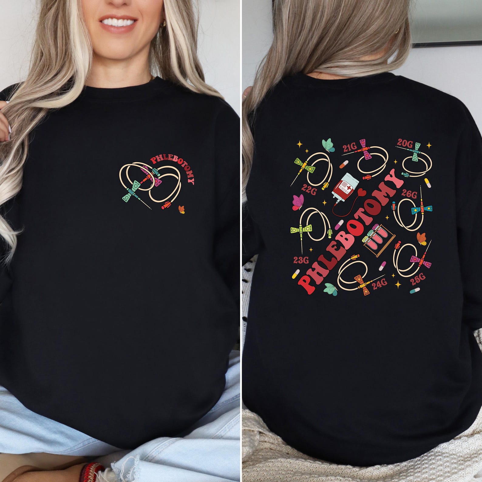Custom Phlebotomy Shirt, Phlebotomy Tech Sweatshirt, Lab Tech Shirt ...