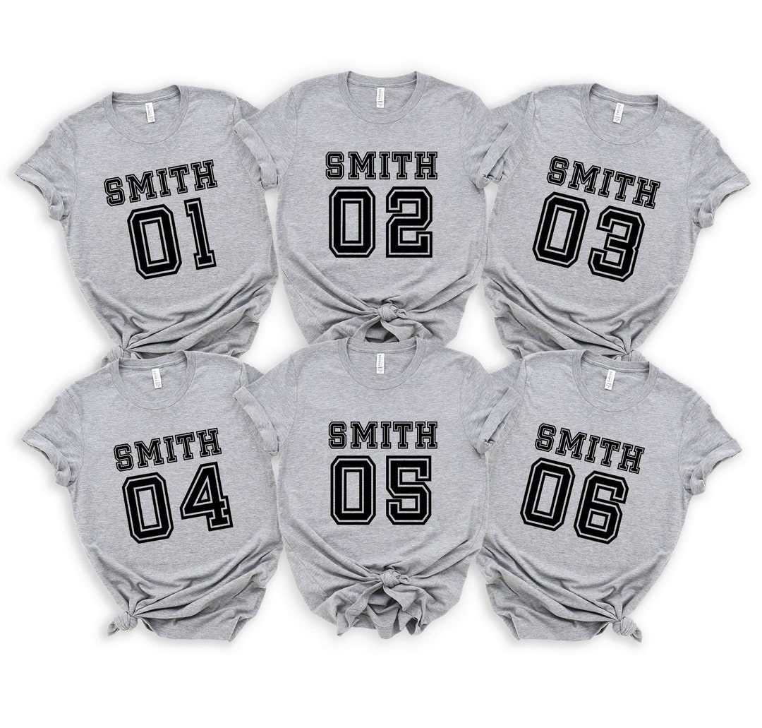 Custom Family Shirts Custom Family Shirts With Name and Number Custom ...