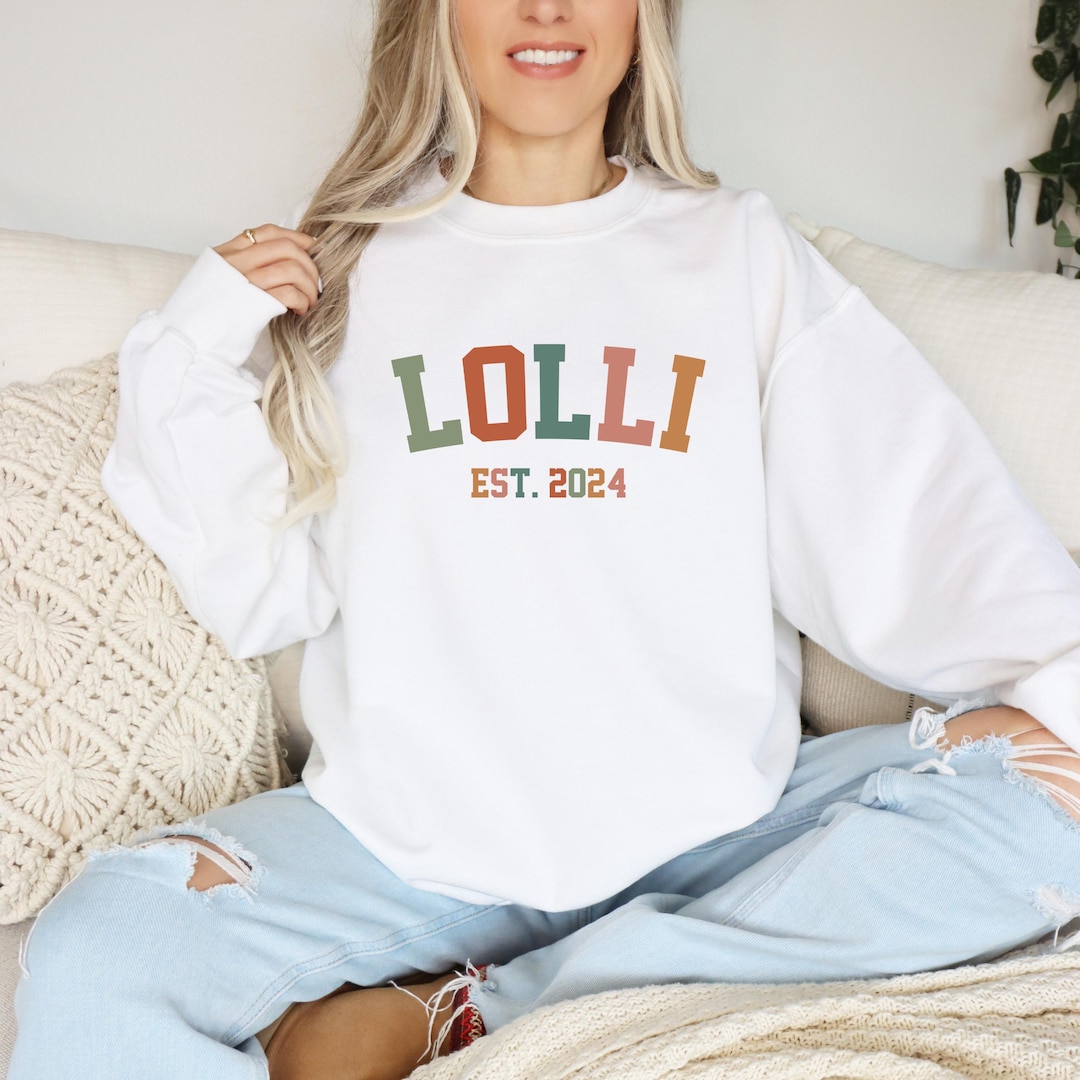 Lolli Shirt, Lolli Est 2024, Cute Lolli Sweatshirt, Mother's Day Shirt ...