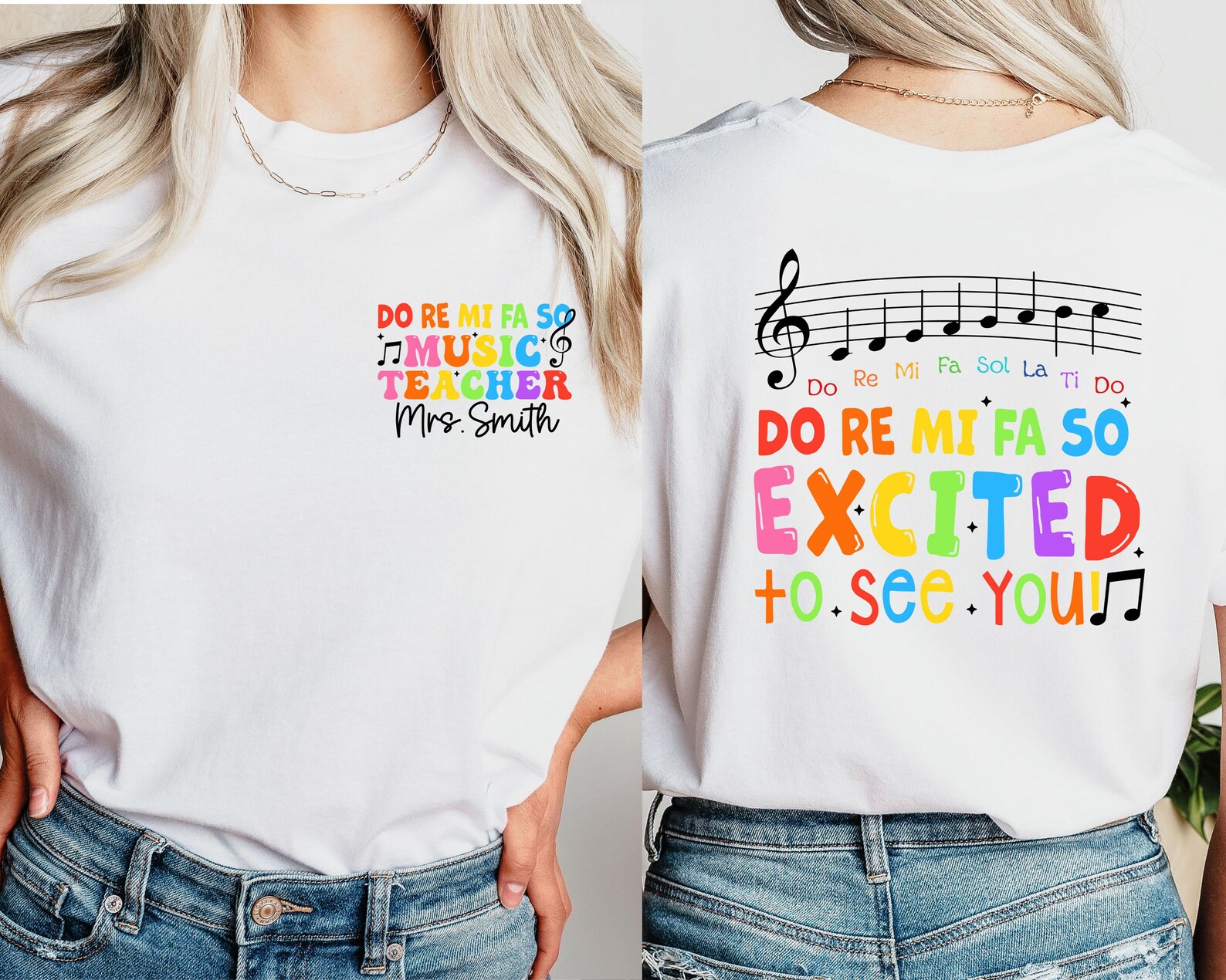 Music Teacher Shirt, Do Re Mi Fa so Excited to See You, Custom Music ...