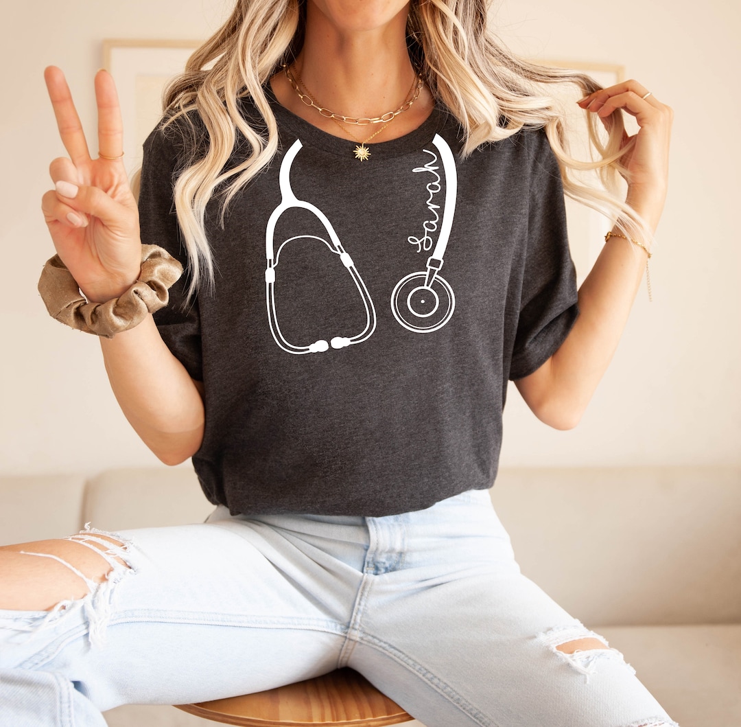 Custom Stethoscope Shirt, Emergency Room Tech Gift, ER Nurse Shirt ...