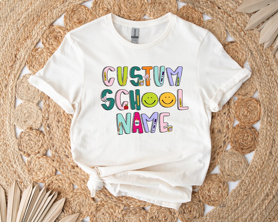 Custom School Name Shirt, Grade Teacher Shirt, Custom School Spirit Tee ...
