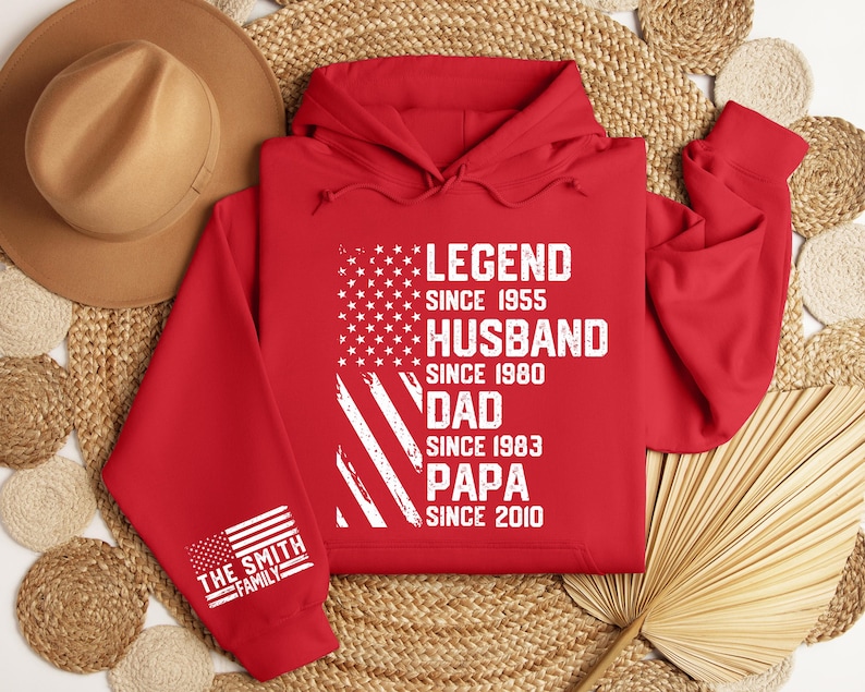 Personalized Husband Dad Papa Sweatshirt, Custom Legend Since Year ...