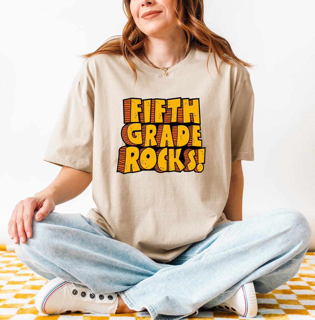 Fifth Grade Rocks Shirt, 5th Teacher Shirt, 5th Grade Kid Sweatshirt ...
