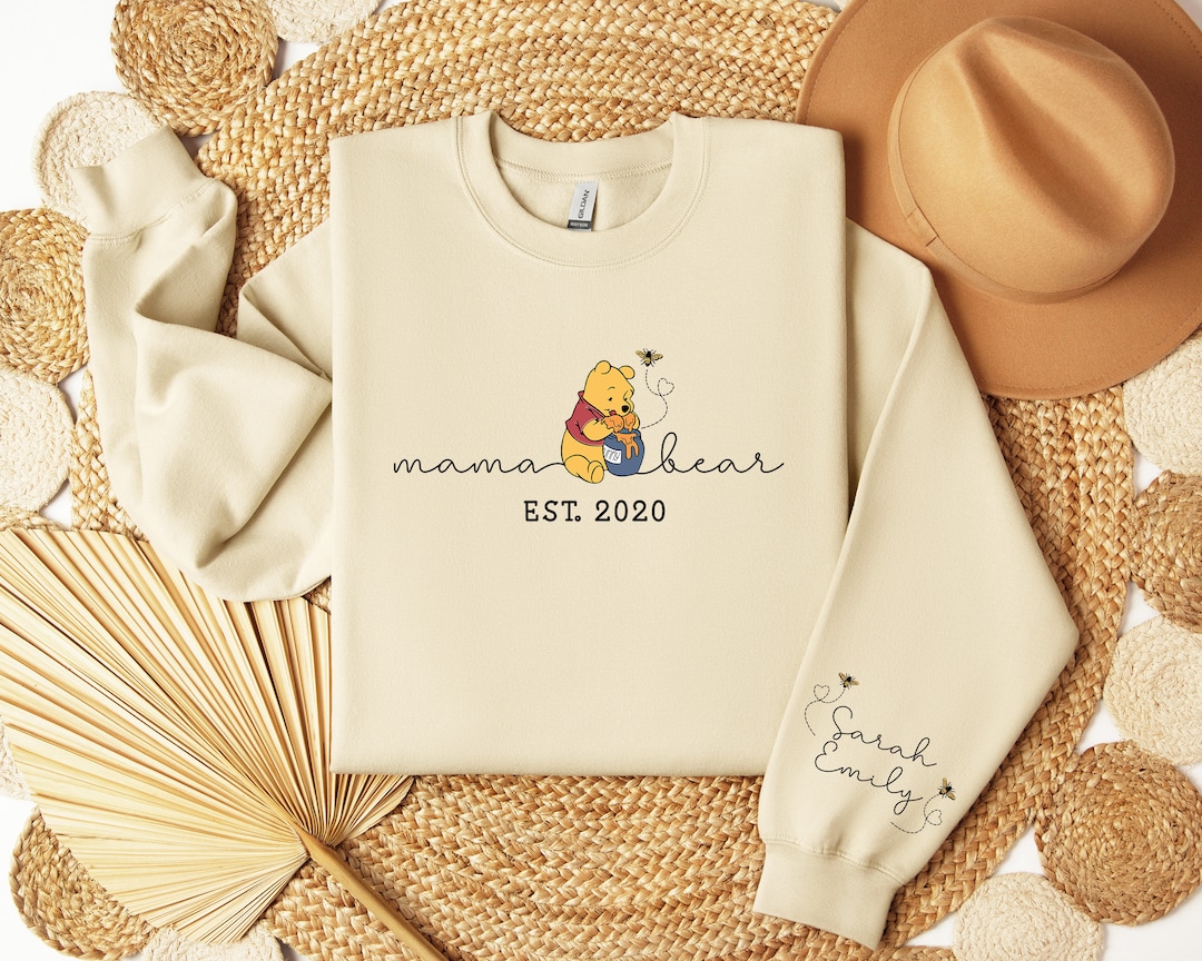 Personalized Mama Bear Winnie the Pooh Sweatshirt, Mother Day Gift ...