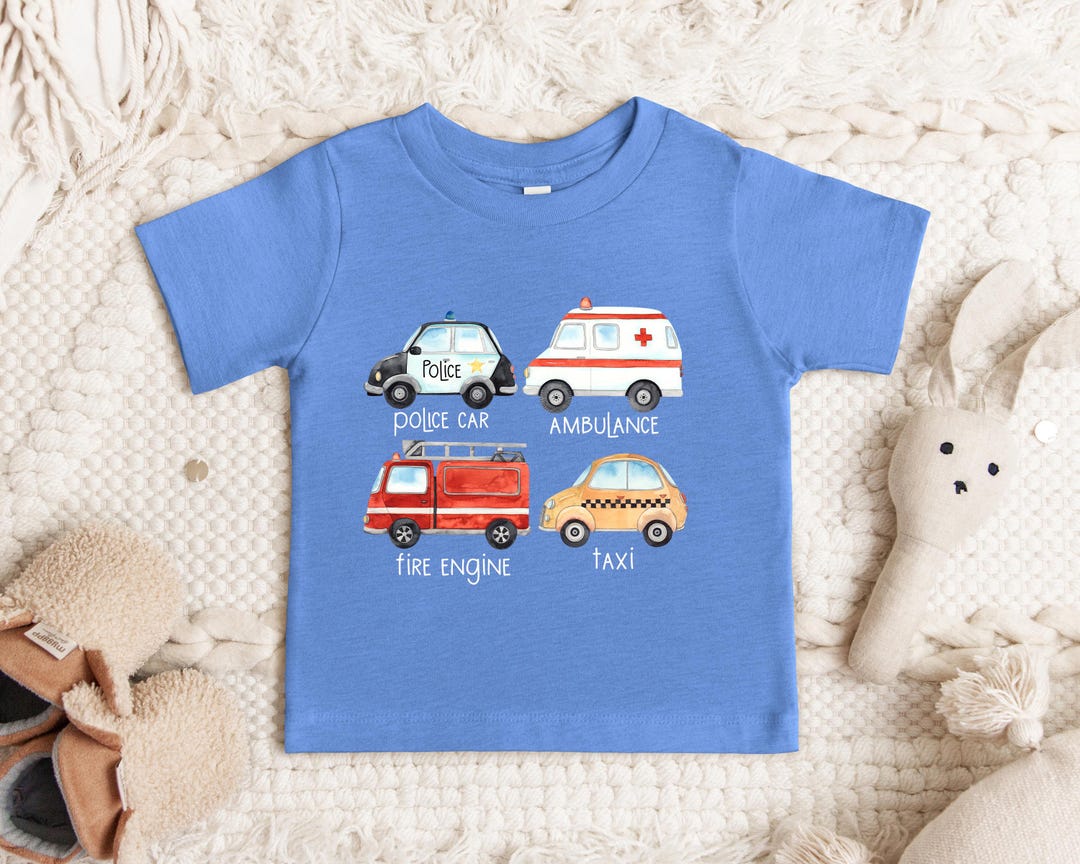 Emergency Kids Shirt, Kids Ambulance Shirt, Fire Engine Shirt, Taxi ...