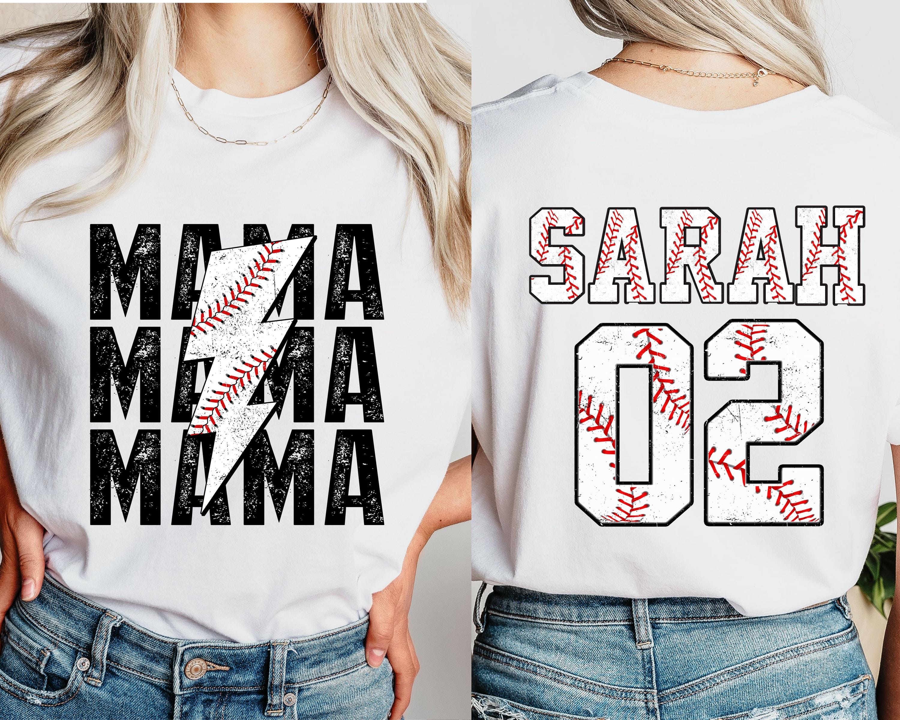Personalized Mama Baseball Shirt, Name and Number, Customize Shirt ...