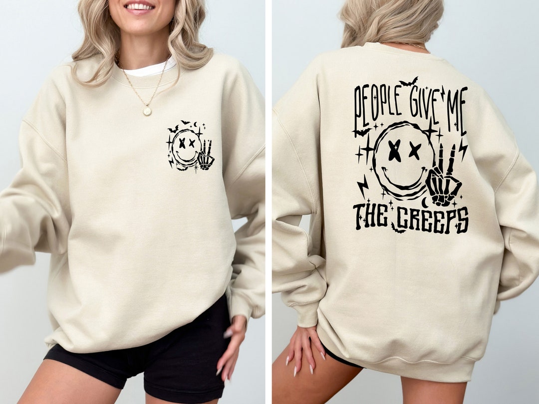 People Give Me the Creeps T-shirt, Halloween Shirt, Skeleton Shirt ...