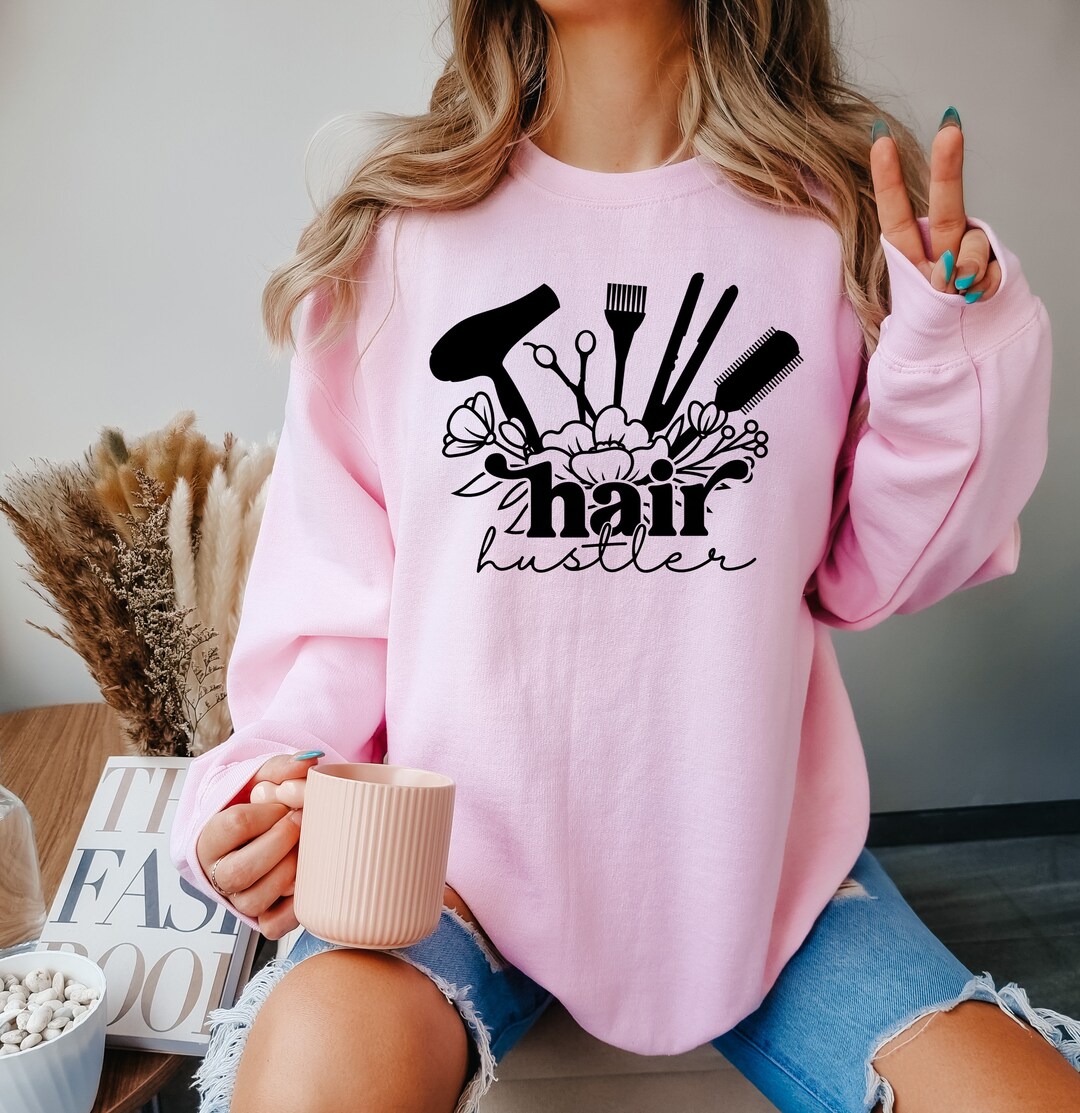 Hair Hustler Shirt for Women, Retro Hairstylist Gift, Hairdresser Tee ...