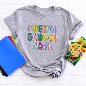 Custom School Name Shirt, Grade Teacher Shirt, Custom School Spirit Tee ...