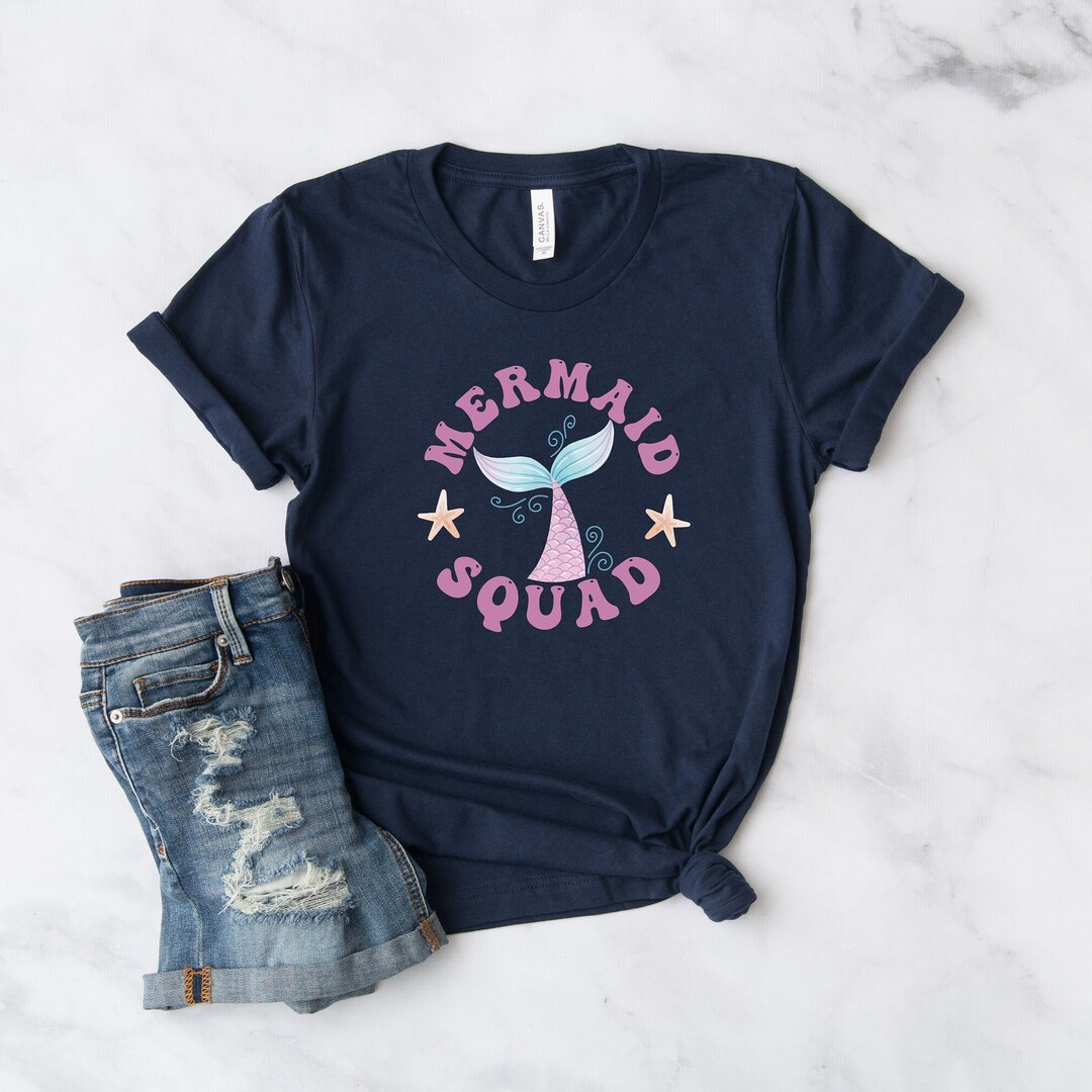 Mermaid Squad Shirt, Mermaid Birthday Girl, Girls Mermaid Shirt ...