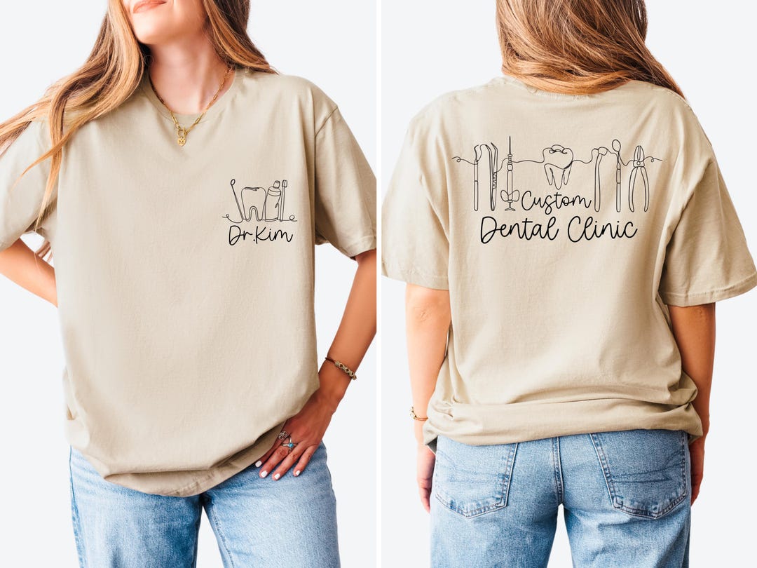 Custom Dental Clinic Shirt, Personalized Dentist Shirt, Dental ...