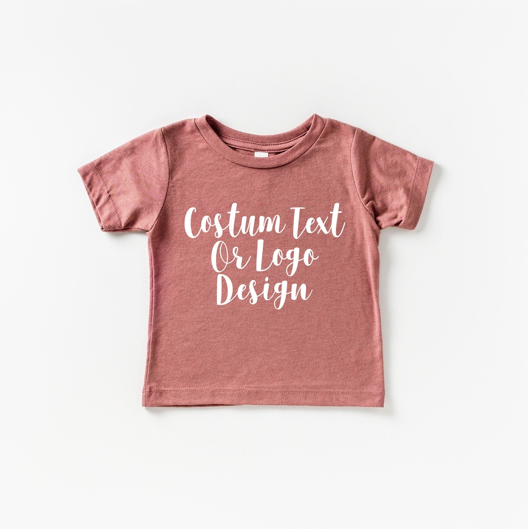 Custom Text or Logo Design Baby Toddler Youth Shirt, Personalized Kids Shirt, Your Design ...
