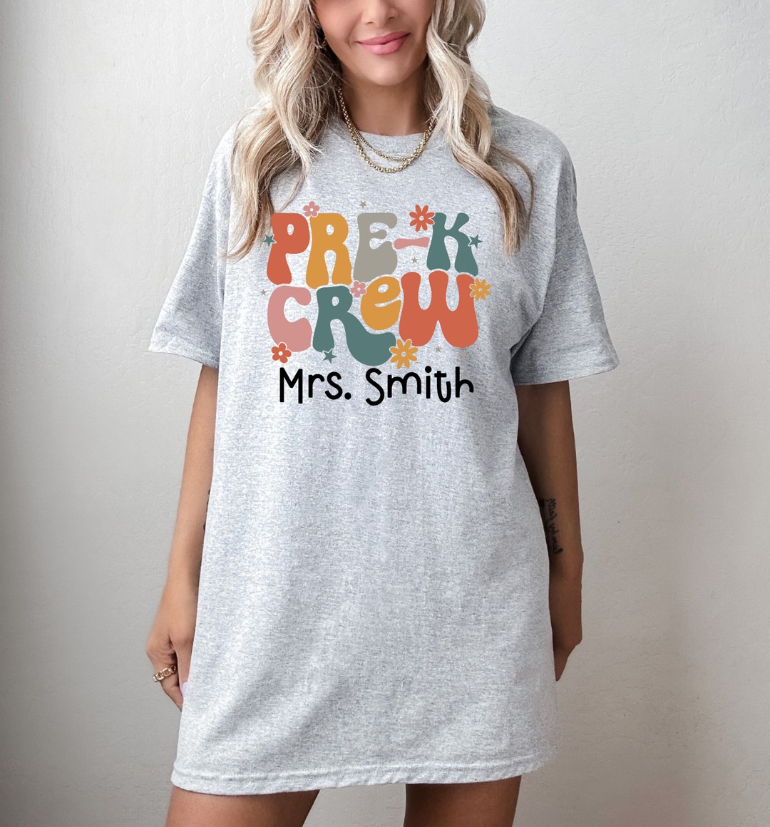 Custom Pre-k Teacher Shirt, Pre-k Crew Shirt for Teacher T Shirt, Pre K ...