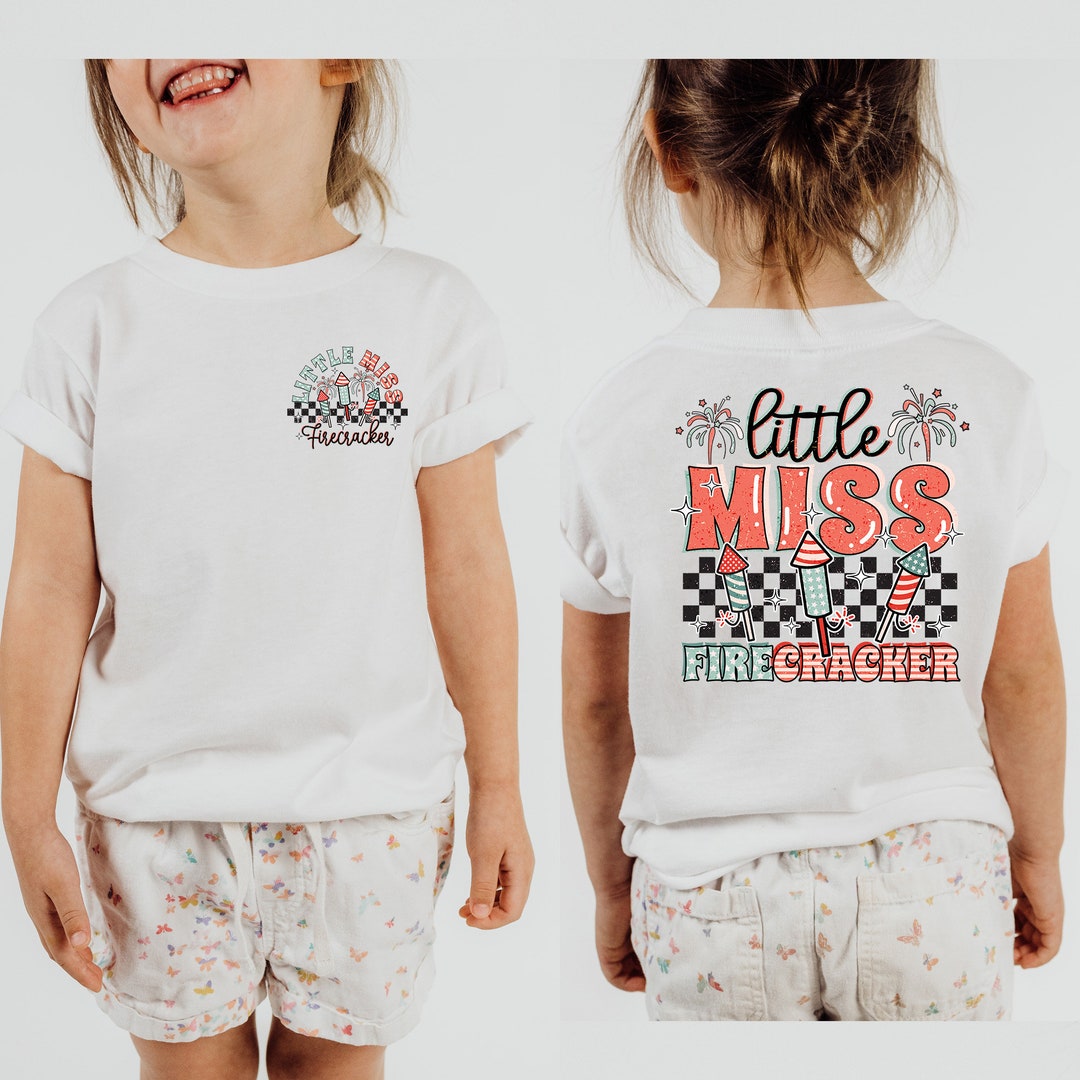 Little Miss Firecracker Shirt, 4th of July Shirt, Red White and Blue ...