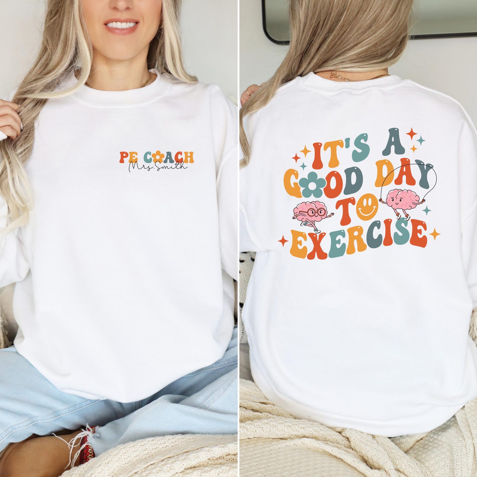 Custom Pe Coach Shirt, Exercise Teacher Sweatshirt, PE Teacher Gift, It ...