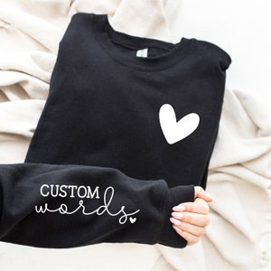 Personalized Sweatshirt Sleeve Design, Quotes Sweatshirt, Custom ...
