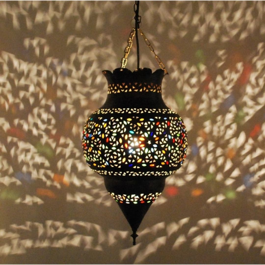 Moroccan Hanging Lamp Made of Brass | Ceiling Lamp | Oriental Brass ...