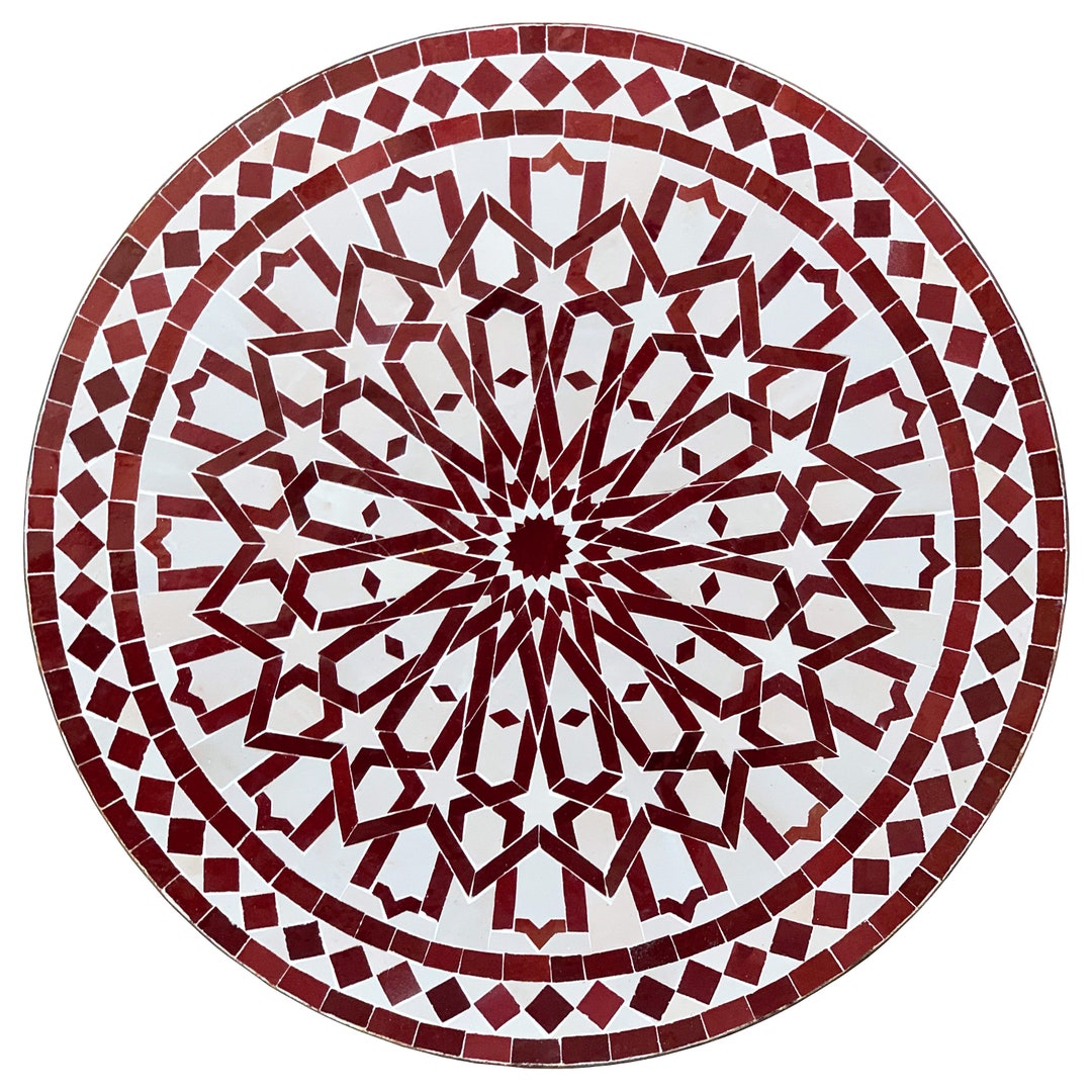 Moroccan Mosaic Table Ø 70 Cm | Bistro Table | Arabic Table | Tea Table ...