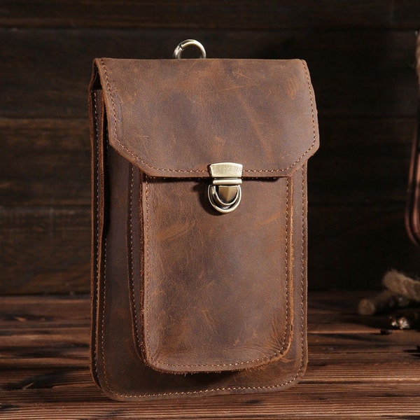 Leather Cell Phone Case With Belt Loop - Etsy