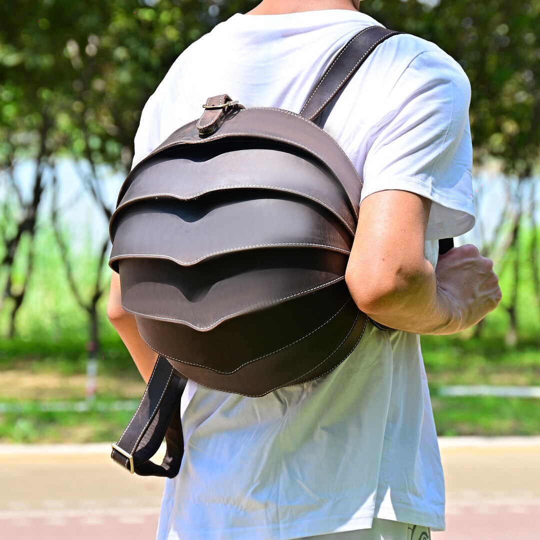 Retro Leather Beetle Shape Backpack for Men Women, Leather Beatles ...