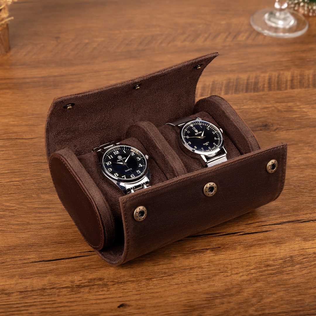 Genuine Watch Roll Travel Case for Men and Women 3 Watch Storage and ...