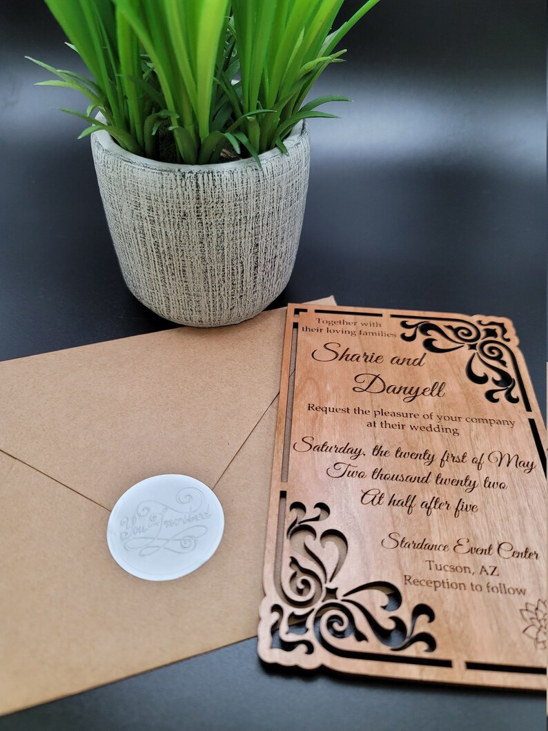 Personalized Wood Wedding Invitations / Rustic Wedding | Etsy
