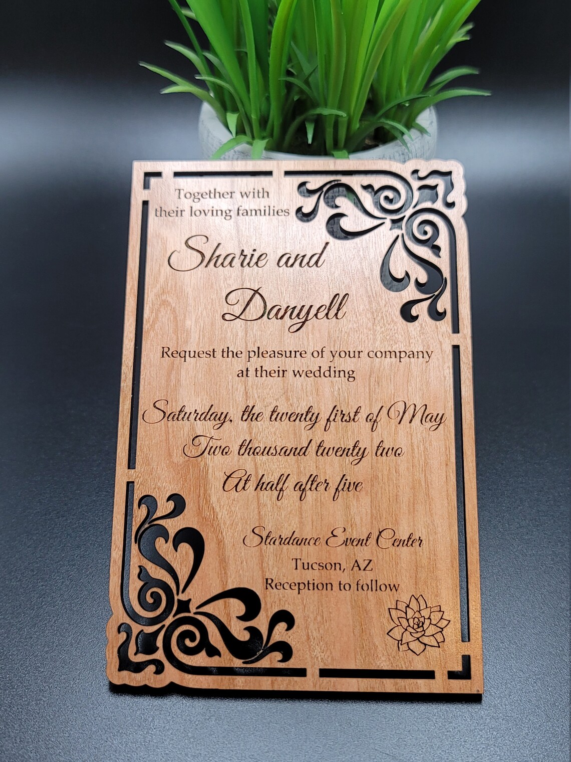 Personalized Wood Wedding Invitations / Rustic Wedding | Etsy